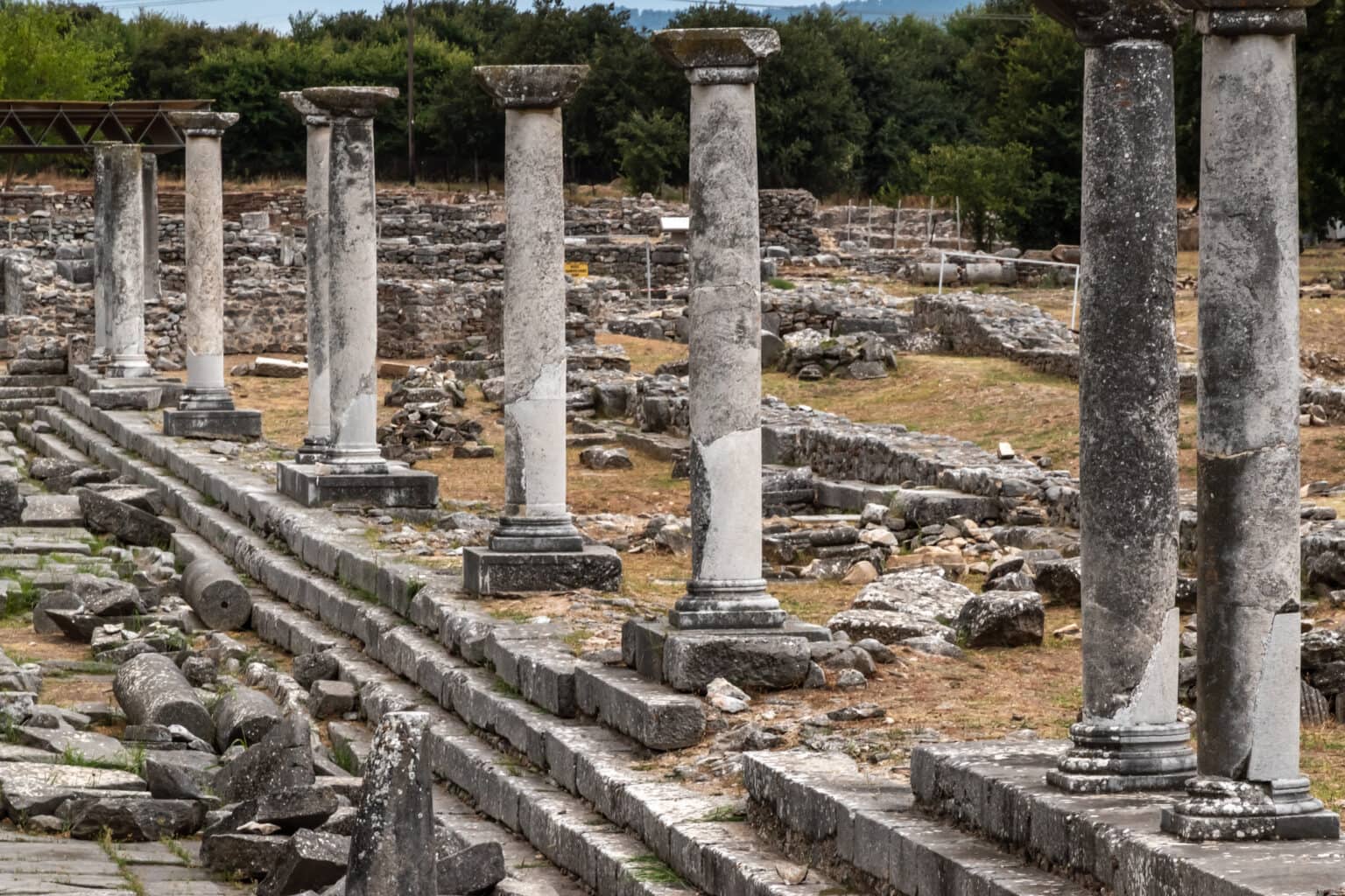 Beyond the Ruins at the Archeological Site of Philippi, Greece ...